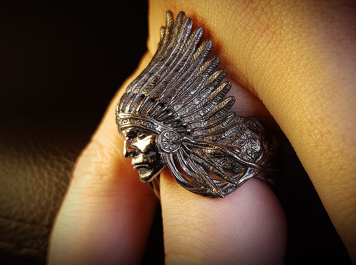 Jewelry - American Red Indian Chief Ring