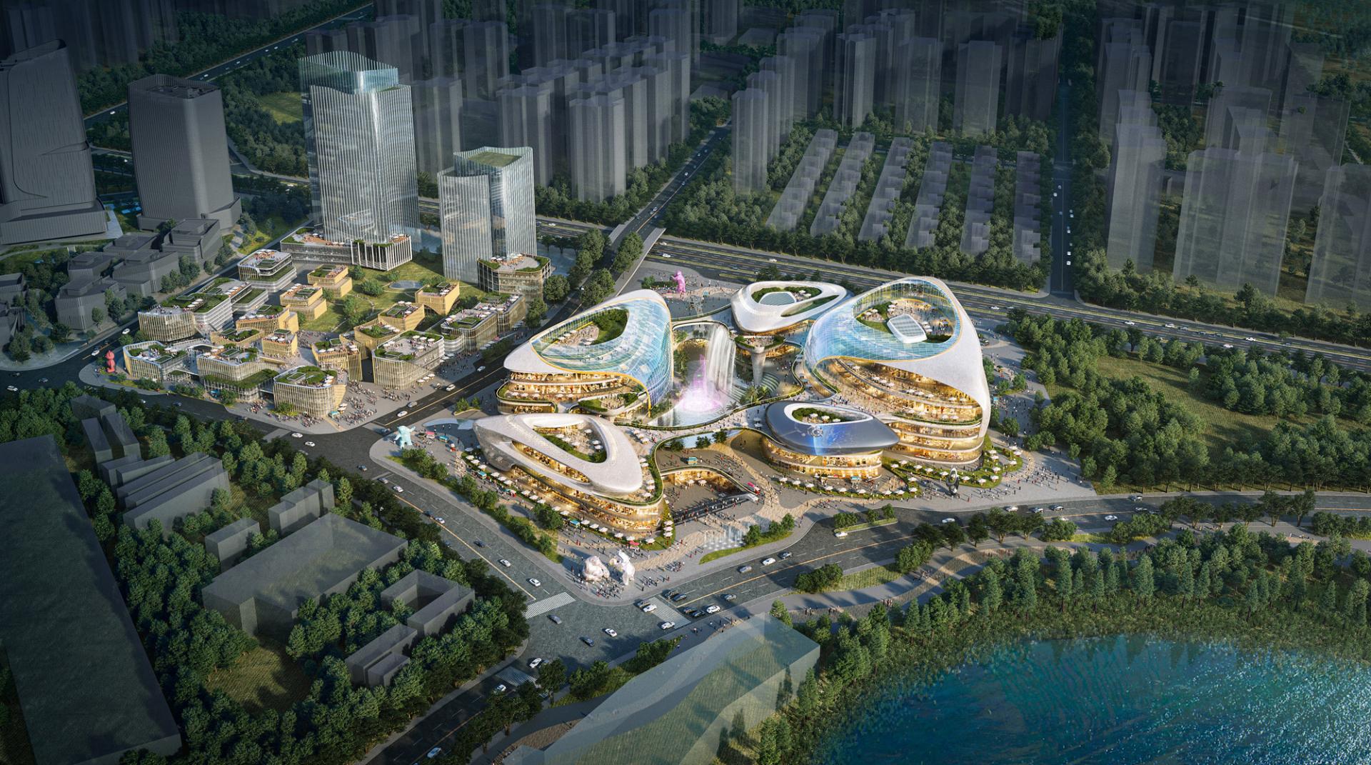 Mix Use Architectural Designs - Chengdu Tianfu Mixed-use Projec