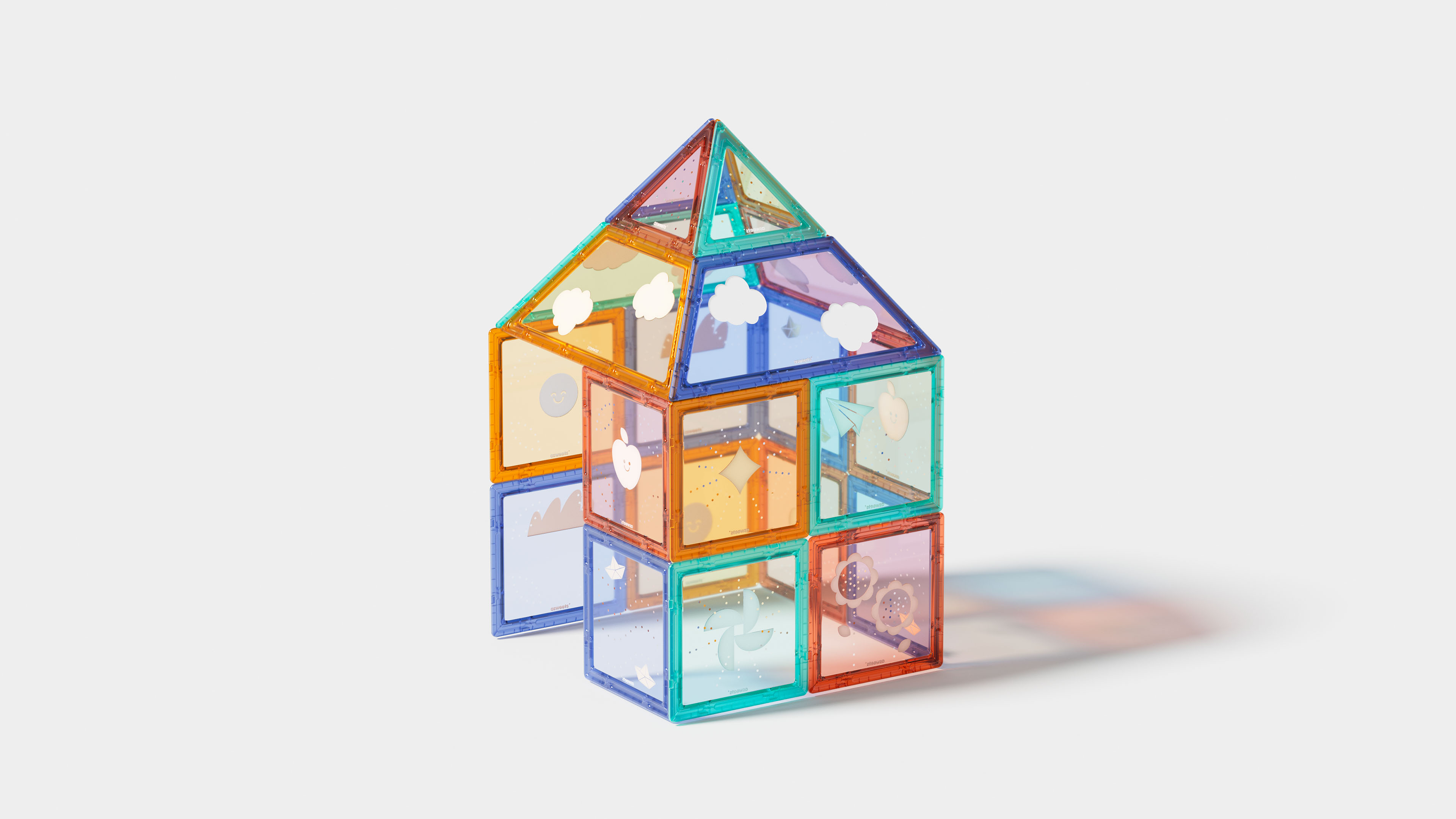 Toys - Magnetic Fort-Building Panels (Transparent)