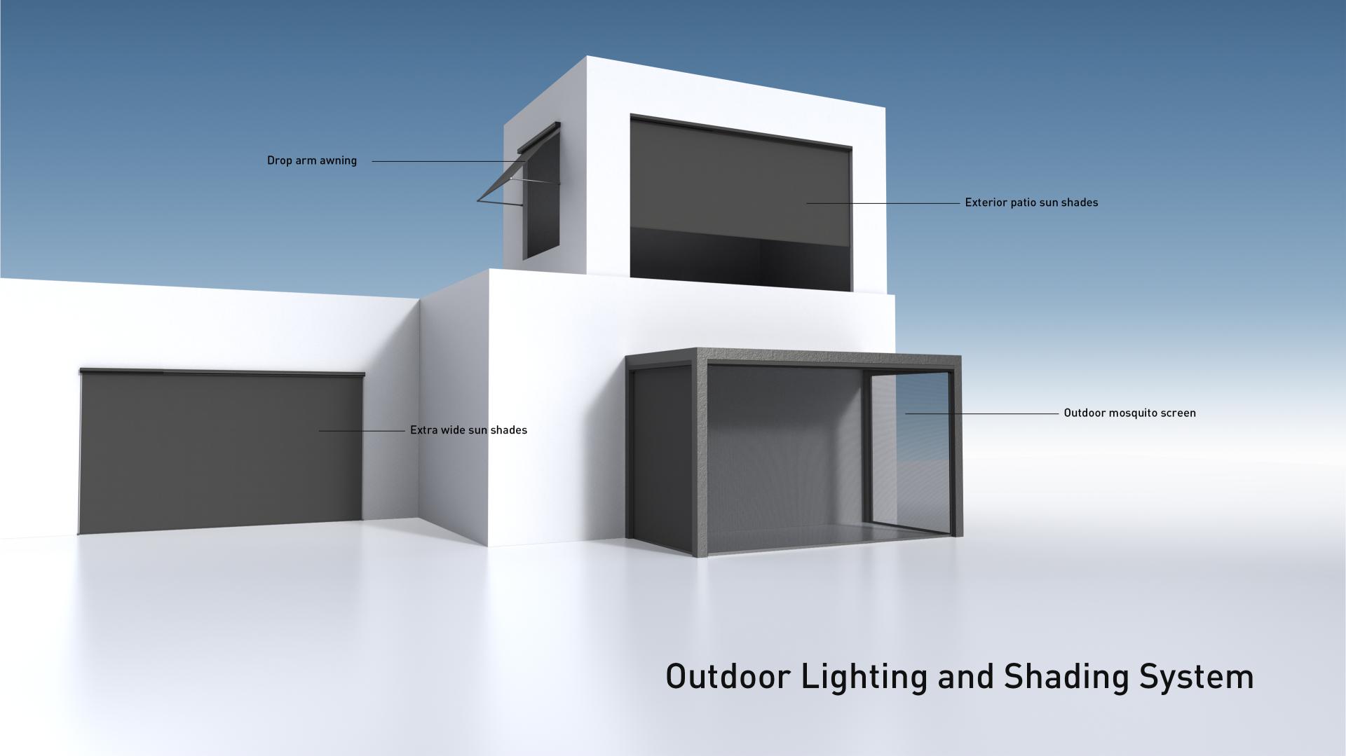 Windows, Doors - Outdoor Lighting and Shading System